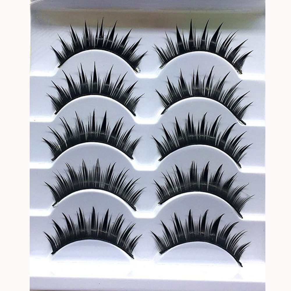 5 Pairs Women Japanese Serious Makeup False Eyelashes Long Thick ...